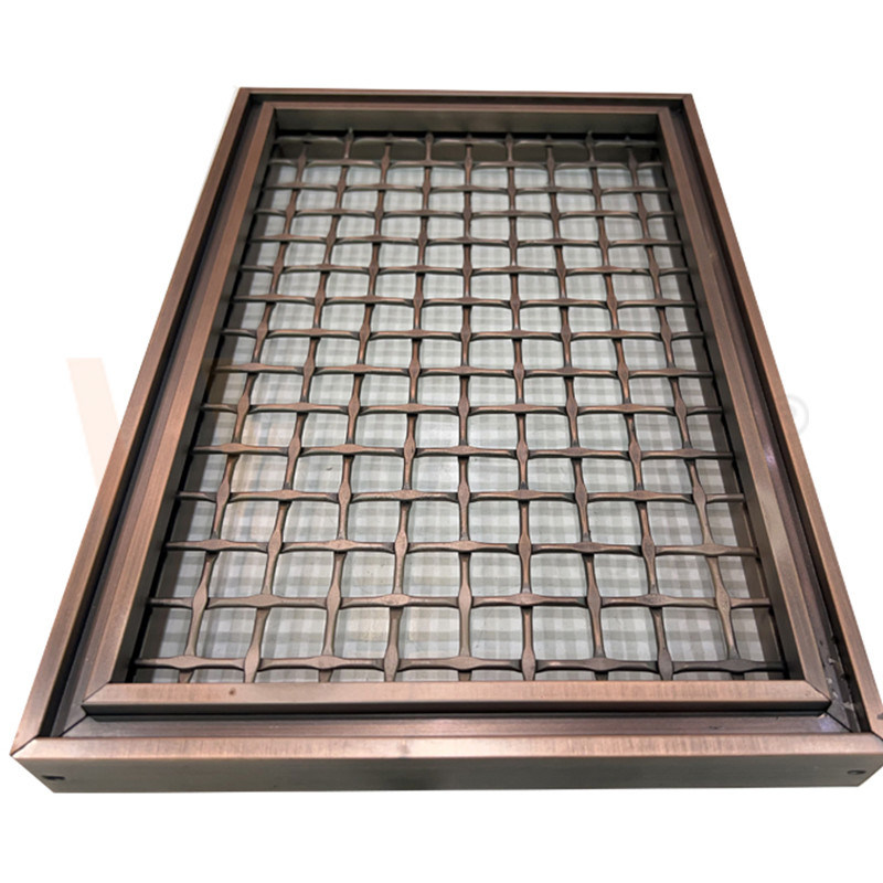 PVD Color Square Shape 316 Grid Stainless Steel Wire Mesh Panels For ...