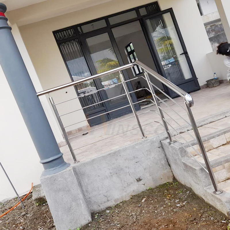 Hairline Stainless Steel Inox Staircase 201 304 316 Handrail Modern Design